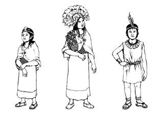 Drawing of Inca Children